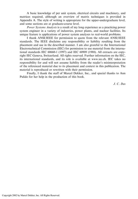 Electrical Engineering Power System Analysis Short Circuit Load Flow And Harmonics Pdf
