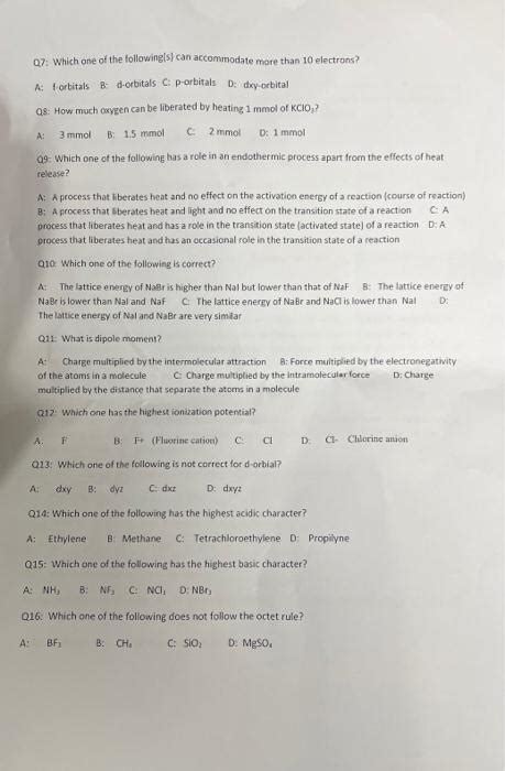 Solved Q1 What Would Be The Order Of Strong Electropositive