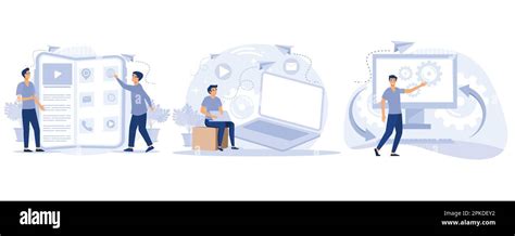 Modern Electronics Concept Foldable Smartphone Bendable And Detachable Device Technology