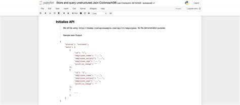 Store And Query Unstructured Json Data From Cockroachdb Hosted On Red