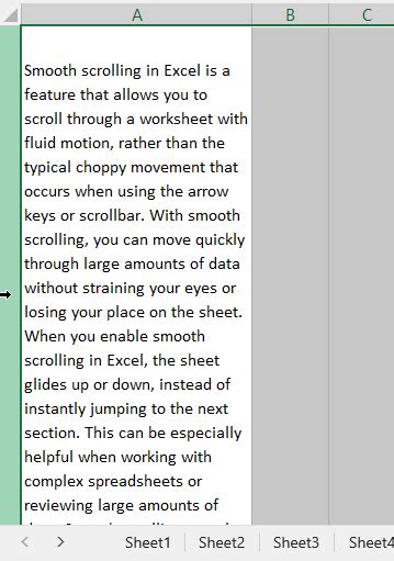 Smooth Scrolling In Excel Rows And Columns