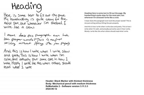 Tips For Handwritten Headers To Text Headers Rremarkabletablet