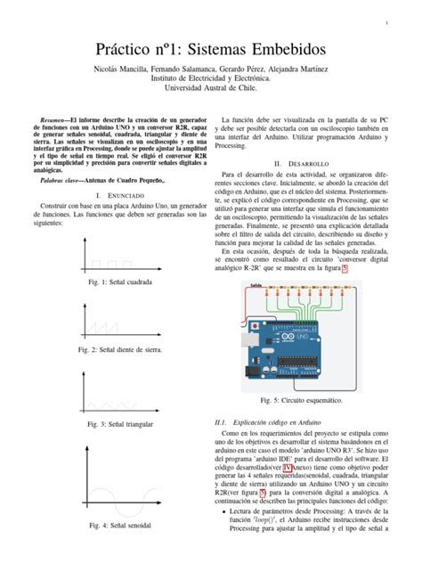 Sistemas Embebidos Proyecto I Pdf Arduino Convertidor Digital A