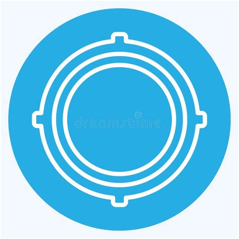 Icon Location Access Suitable For Mobile Apps Symbol Blue Eyes Style Simple Design Editable