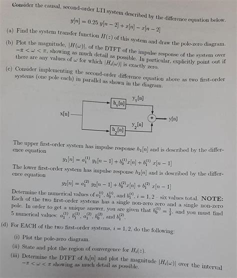 Solved Consider The Causal Second Order LTI System Chegg Com