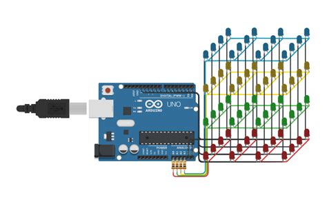 Circuit Design 4x4x4 Led Cube Example 2 Tinkercad