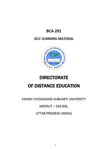 Mathematics Ii Bca 201 Pdf Field Mathematics Euclidean Vector