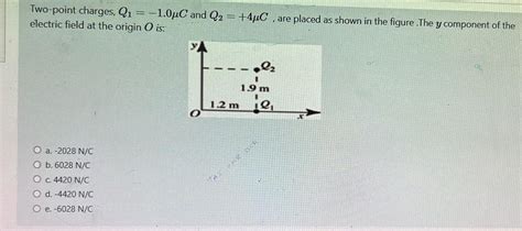 Solved What Is The Electric Potential Energy In EV Of Two Chegg Com