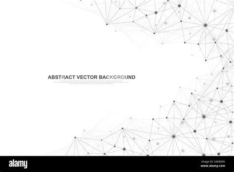 Technology Abstract Lines And Dots Connect Background Lines Plexus Connection Digital Data And