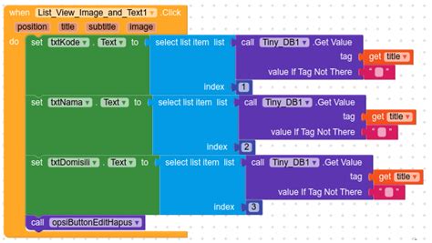 crud tinydb kodular tampil data tutorial blok programming versi dwiay