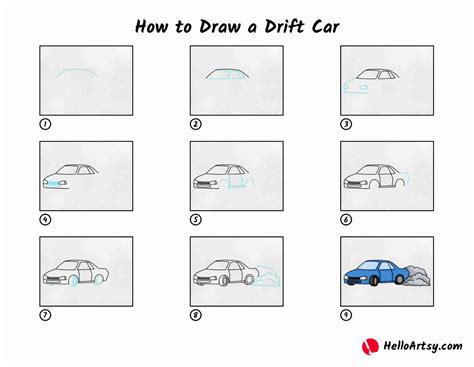 How To Draw A Drift Car Helloartsy