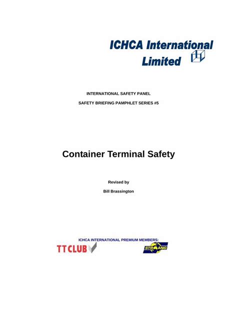 Pdf Container Terminal Safety Ets Consultingcontainer Terminal Safety 2010a Pdf · Container