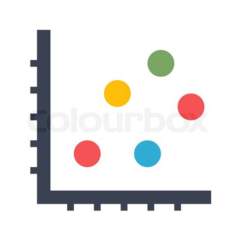 Dot Chart Vector Icon Stock Vector Colourbox