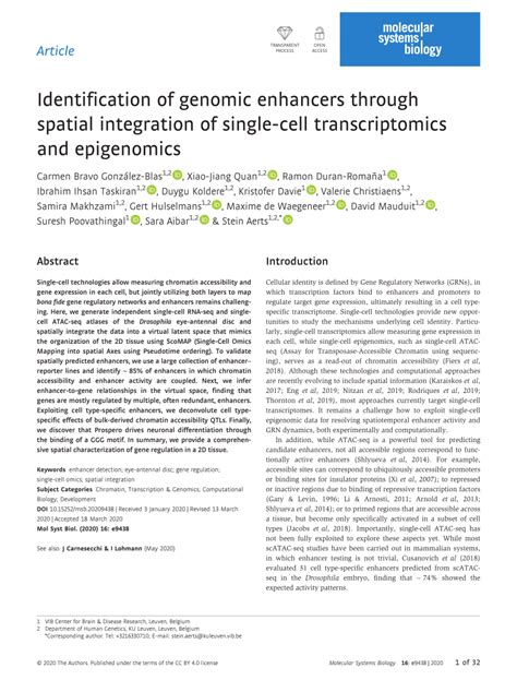 pdf identification of genomic enhancers through spatial integration