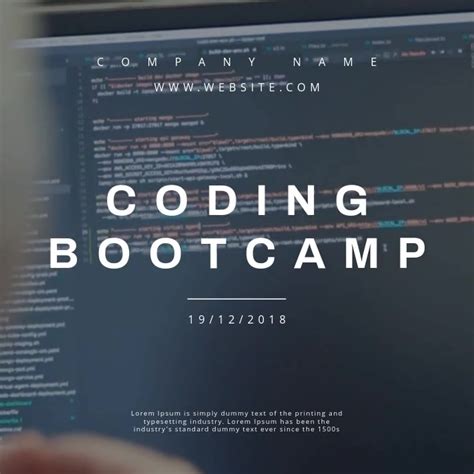 coding bootcamp poster template postermywall