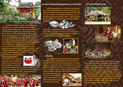 แผ่นพับของศูนย์หั ศูนย์หัตถกรรมบ้านห้วยต้ม ผ้าทอกะเหรี่ยง