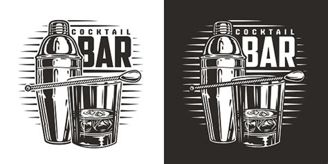 바텐더 칵테일 셰이커 바텐딩용 바 유리 바텐더를 위한 바 크롬 도금 보스턴 셰이커 강철에 대한 스톡 벡터 아트 및 기타 이미지