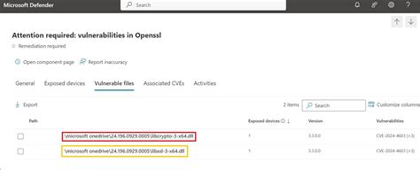Openssl Vulnerability Shown On Microsoft Defender For Cloud Dashboard Onedrive Affected App
