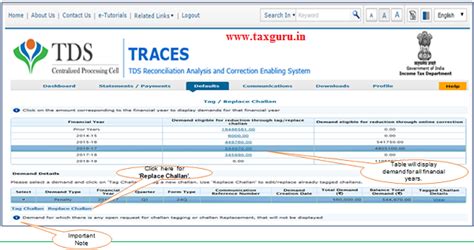 How To TAG Replace TDS TCS Challan On TRACES