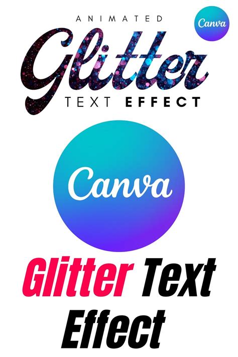 Glitter Text Effect In Canva Canva Typography In 2025 Canvas