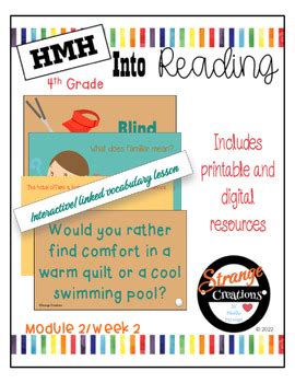 HMH Into Reading 4th Grade Module 2 Week 2 Supplement By Strange Creations