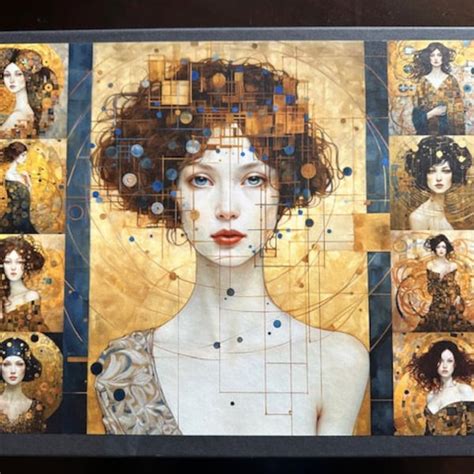 Picasso Blue Cubist Woman Eyes Closed Pastel Gallery Canvas Wraps