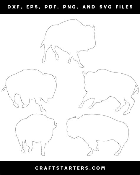 Running Bison Outline Patterns Dfx Eps Pdf Png And Svg Cut Files Running Bison Outline Patterns Dfx Eps Pdf Png And Svg Cut Files