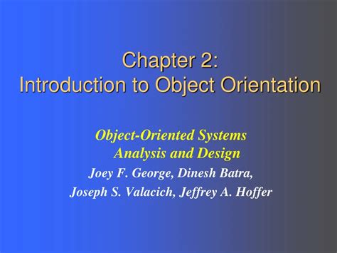 Ppt Object Orientation Concepts And Principles In Systems Analysis And