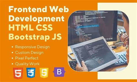 develop responsive website using html css javascript and bootstrap by
