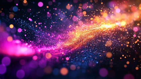 Vibrant Swirl Of Colorful Particles Illuminating A Dark Space Generative Ai Stock Illustration