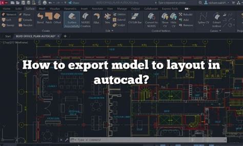 how to export model to layout in autocad