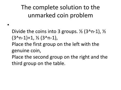PPT Fake Coin PowerPoint Presentation Free Download ID 2795229