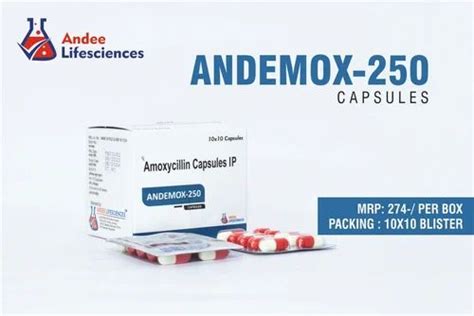 Andemox 250 Amoxicillin Trihydrate Capsule Ip At Rs 2740 Box एमोक्सिसिलिन ट्राईहाइड्रेट