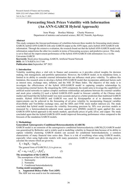 Pdf Forecasting Stock Prices Volatility With Information An Ann