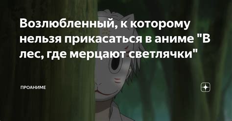 Возлюбленный к которому нельзя прикасаться в аниме В лес где мерцают светлячки ПроАниме Дзен