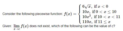 Solved Consider The Following Piecewise Function Chegg Com