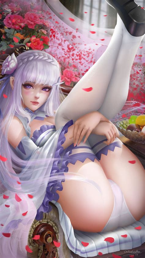 Emilia Re Zero Re Zero Kara Hajimeru Isekai Seikatsu Anime Fandoms Anime Ero