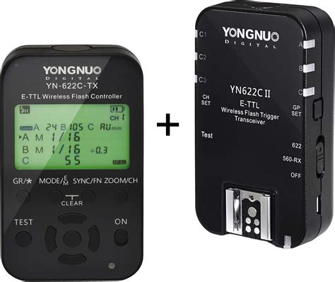 Amazon Com YONGNUO YN622C KIT Wireless E TTL Flash Trigger Kit With LED Screen For Canon