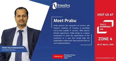 Transsys Solutions On Linkedin Oowsin Oracle Openworld Digitaltransformation Oracleasean