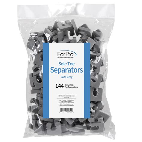 Forpro Sole Toe Separators 144 Count Luxurious Foam Individual Toe Separators For Pedicures In