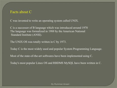 C Programming Language Step By Step Part 1 Ppt C Programming Language Step By Step Part 1 Ppt