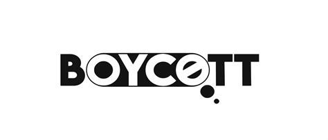 흰색 배경 벡터 일러스트 레이 션에 보이콧 텍스트 무료 벡터