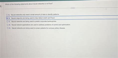 Solved Which Of The Following Statements About Neural