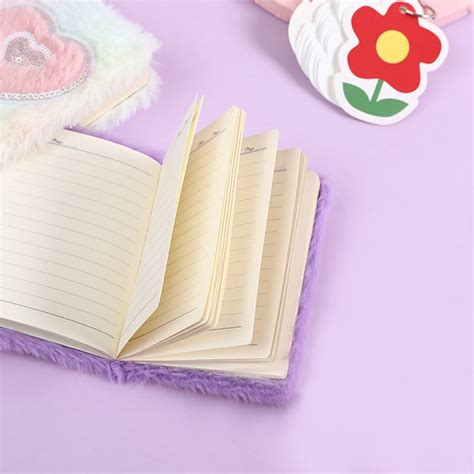 Dengmore Plush Cartoon Cute Diary Book Notebook Notepad Paper