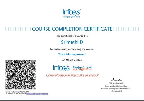 Srimathi D Cse Dept On Linkedin Hello Connection I Recently Received A Certificate From