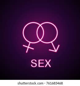 Sex Neon Light Icon Interlocked Man Stock Vector Royalty Free Shutterstock