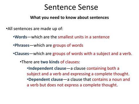 Ppt Sentence Sense Powerpoint Presentation Free Download Id 2065947