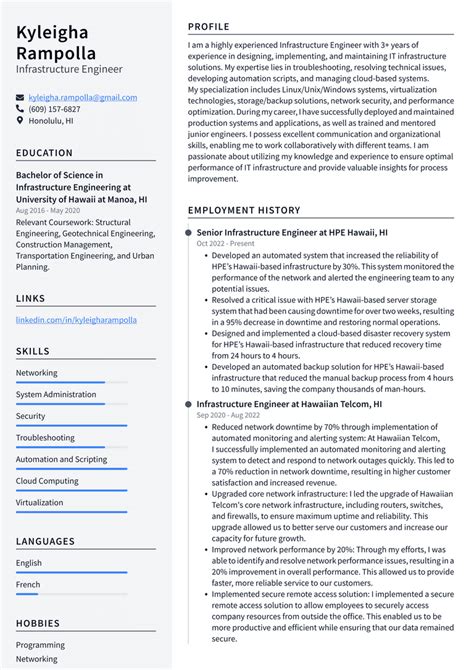 Meta Infrastructure Engineer Resume Examples ResumeCat