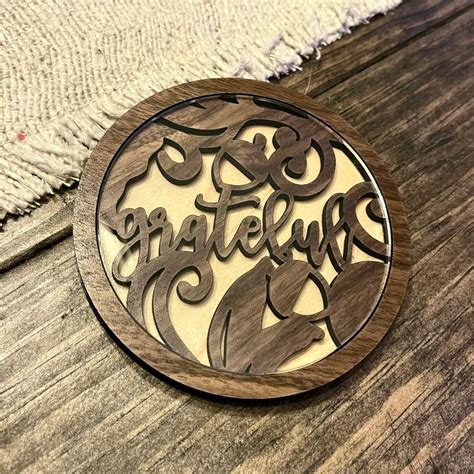 Thanksgiving Coasters Set Of 4 Glowforge Shop