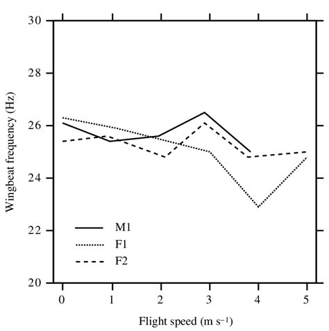 The Relationship Between Flight Speed And Wingbeat Frequency Values Of Download Scientific